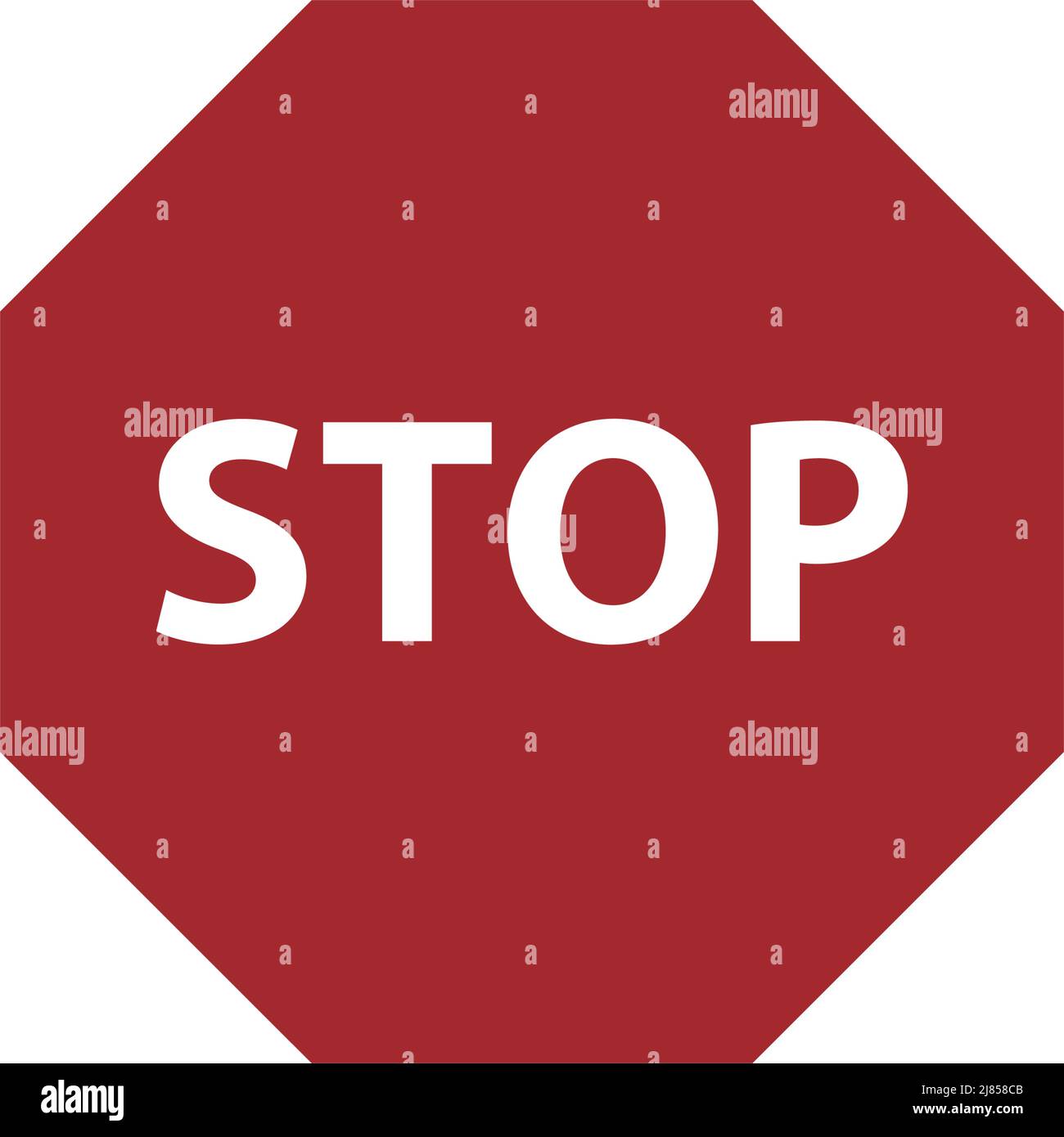 Octagonal red stop mark sign. Editable vector Stock Vector Image & Art ...