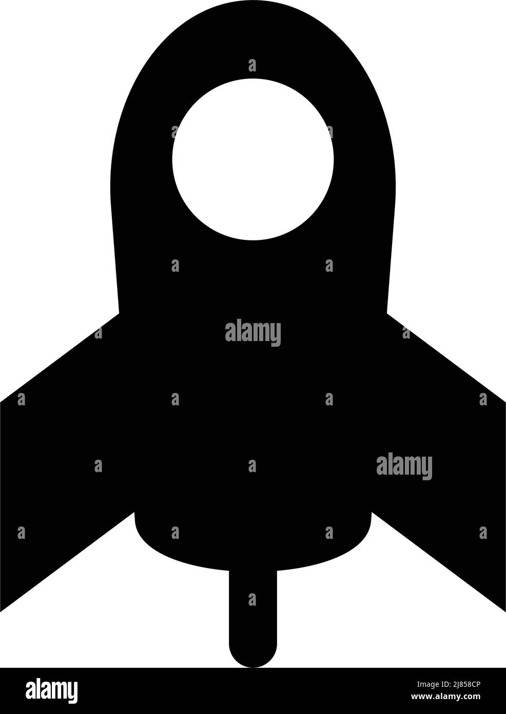 Rocket silhouette icon. Space travel. Editable vector Stock Vector ...