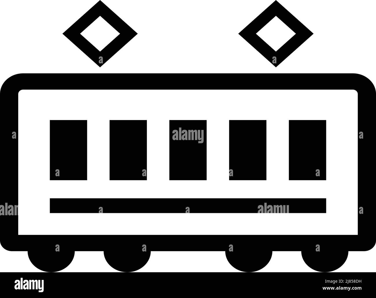 Simple train icon. Editable vector Stock Vector Image & Art - Alamy