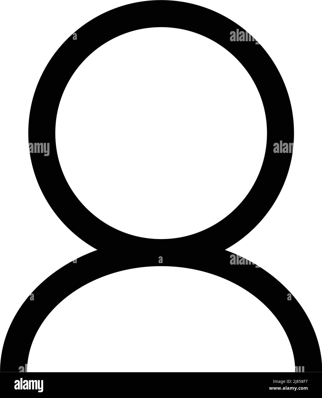 A simple profile icon. Account and user icons. Editable vector Stock ...