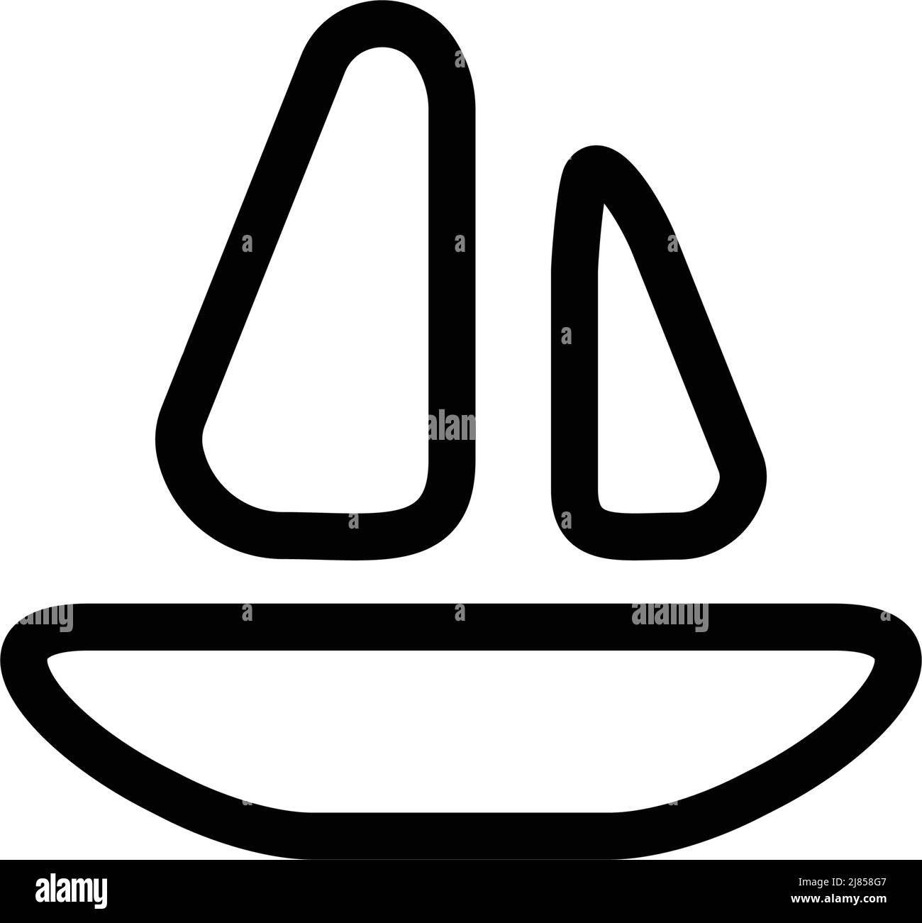 A simple sailboat icon. Editable vector Stock Vector Image & Art - Alamy