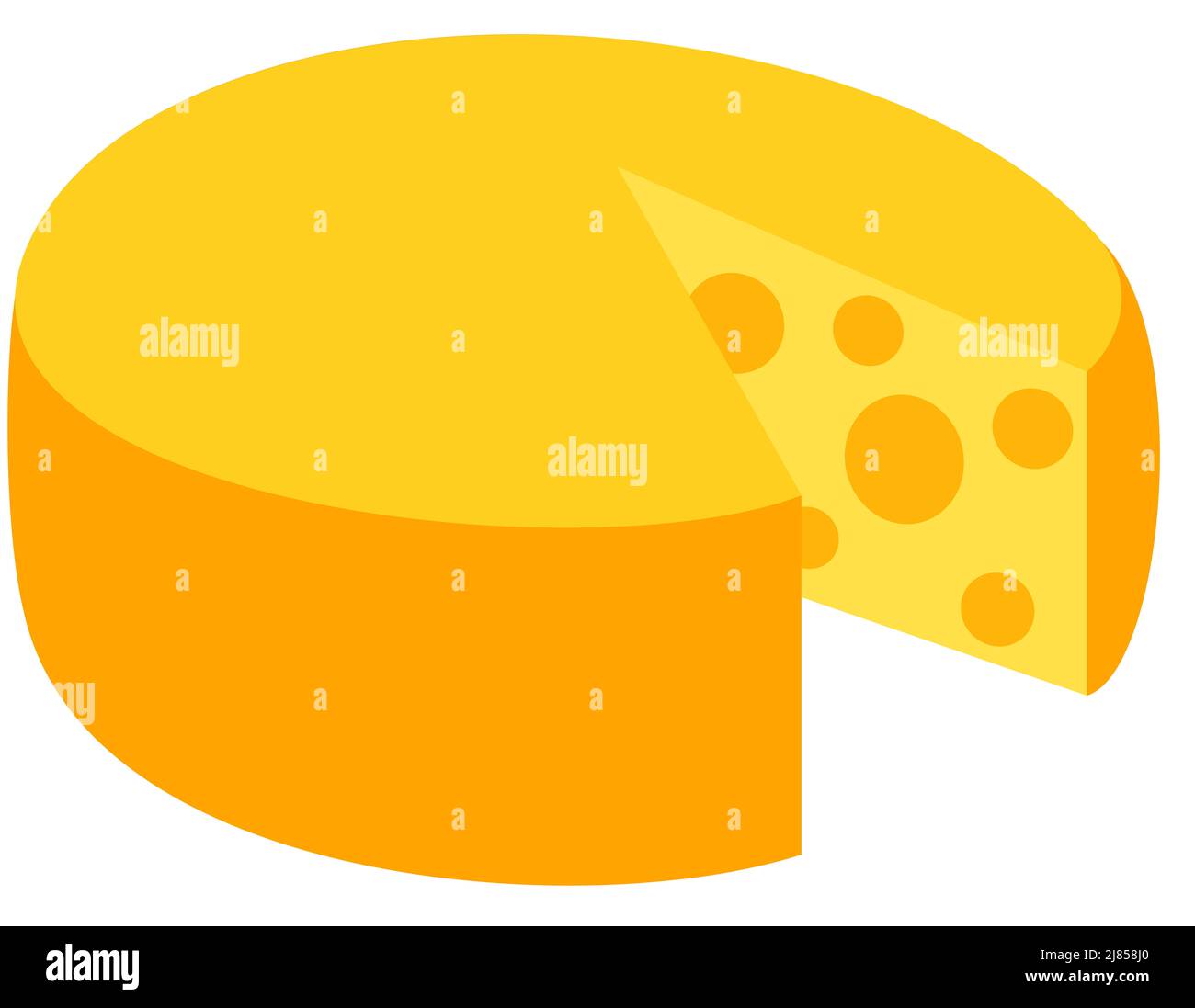 One yellow wheel round cheese block Stock Photo - Alamy