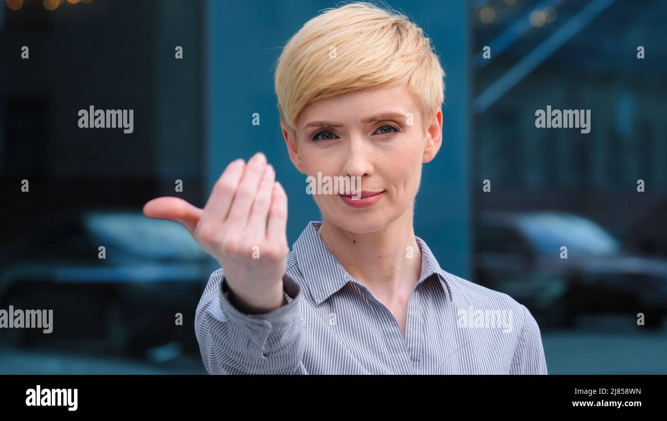 Portrait of beautiful caucasian middle aged adult 40s business woman ...