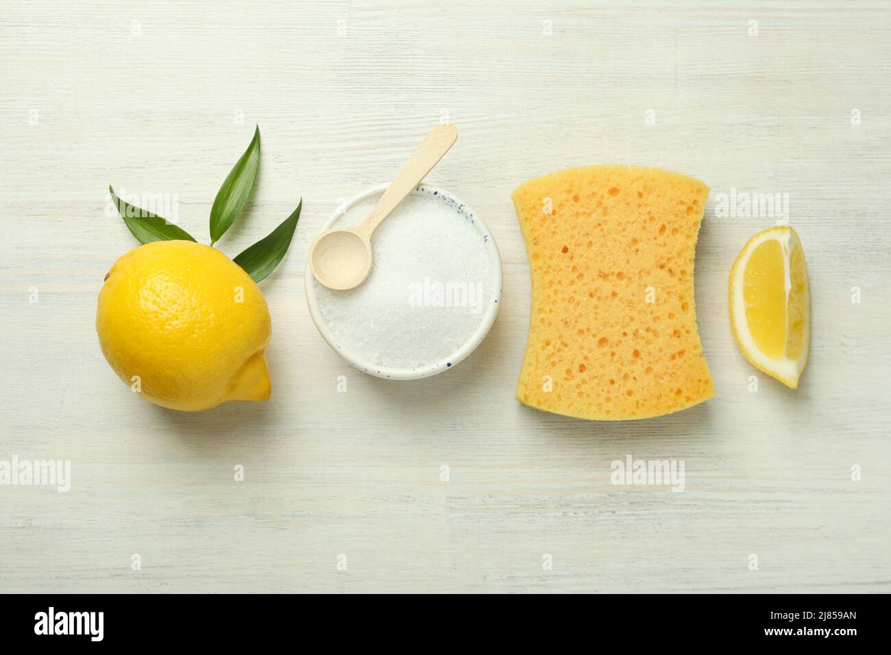 Concept of household cleaners with lemon acid Stock Photo - Alamy