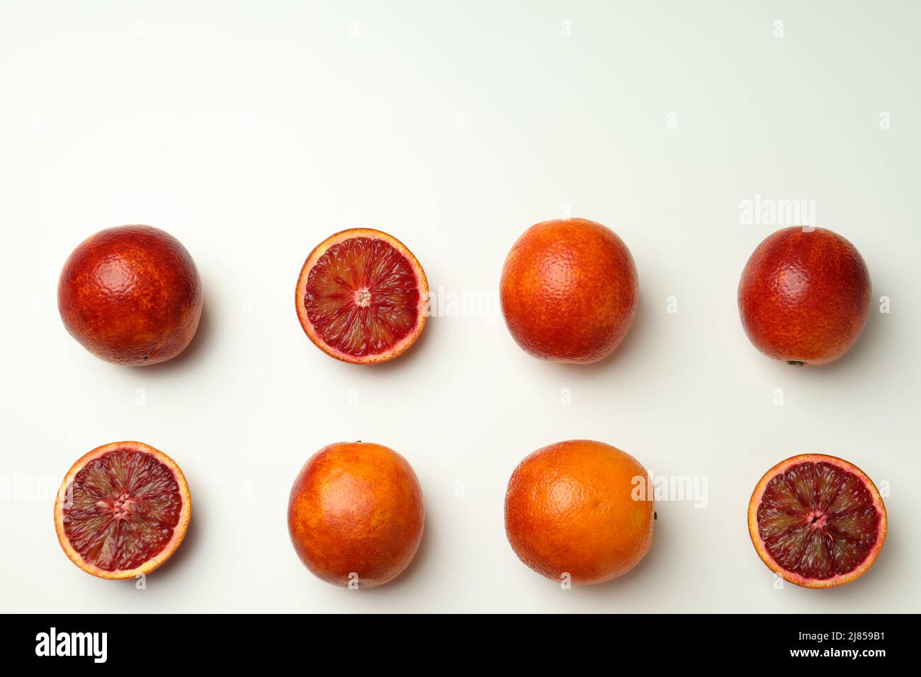 Concept of citrus fruit, red orange on white background Stock Photo - Alamy