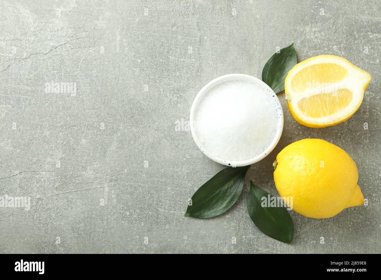 Concept of household cleaners with lemon acid Stock Photo - Alamy