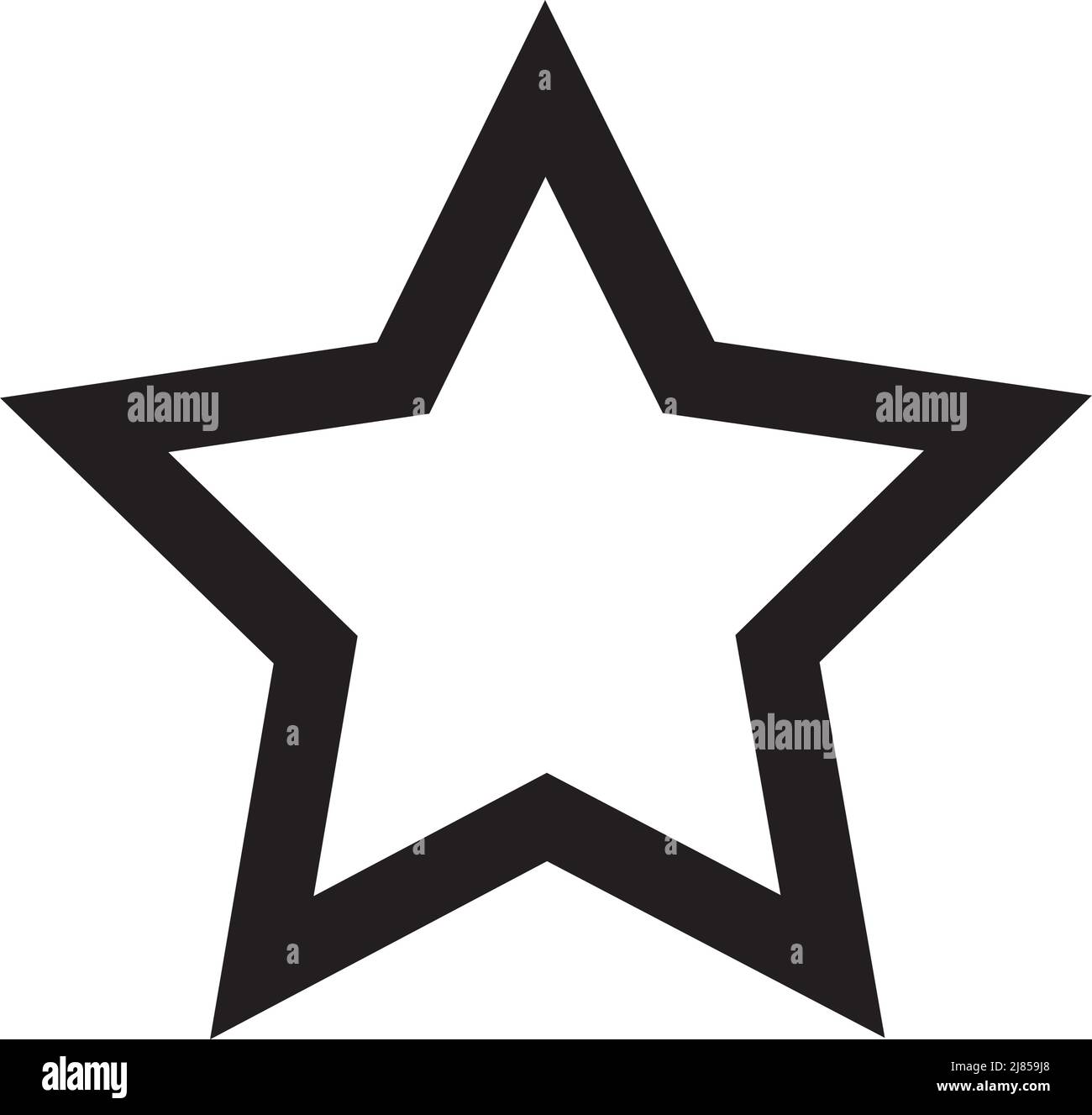Star shape icon vector symbol outline stroke for creative graphic design ui element in a ...