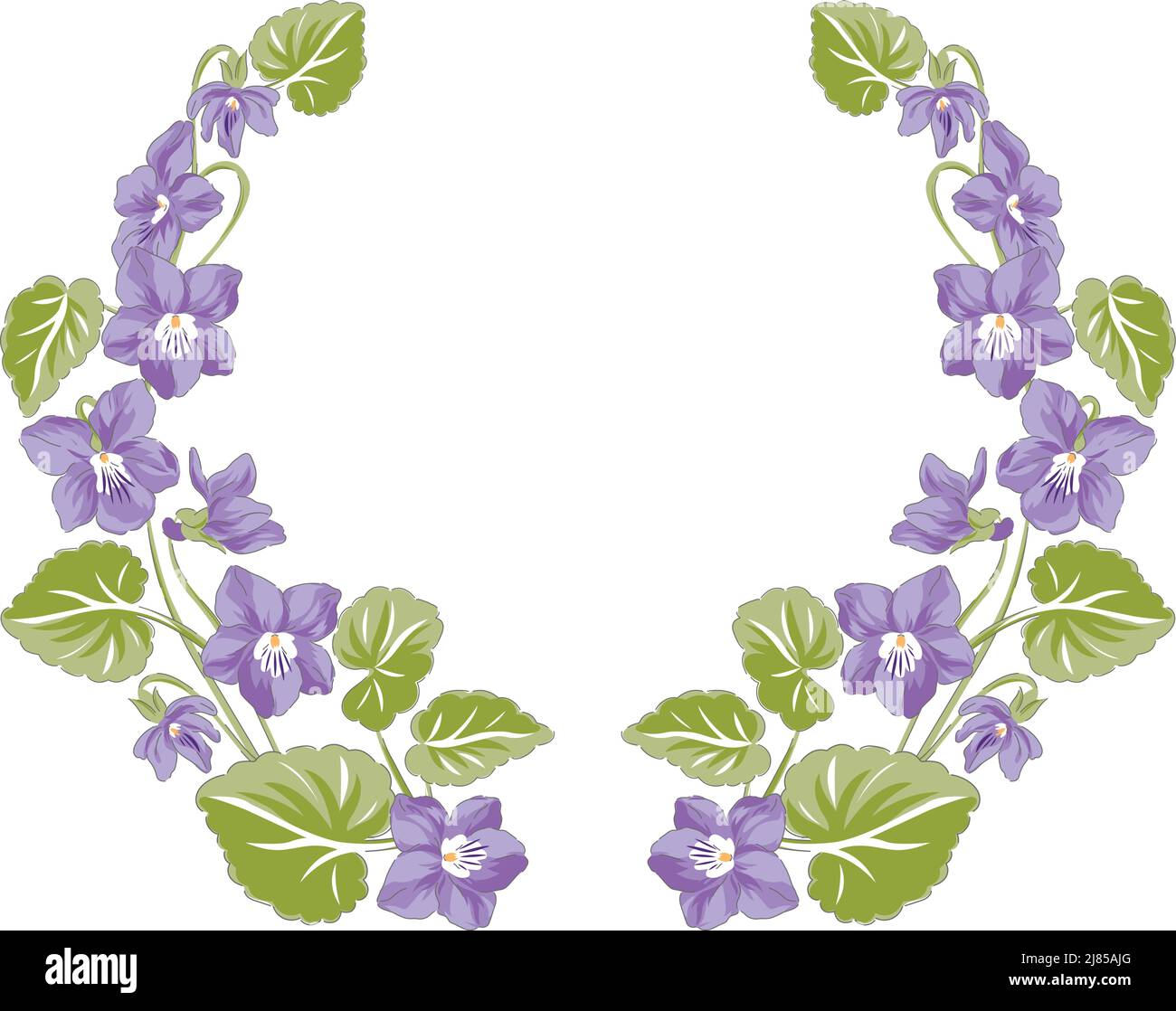 Violet wreath Cut Out Stock Images & Pictures - Alamy