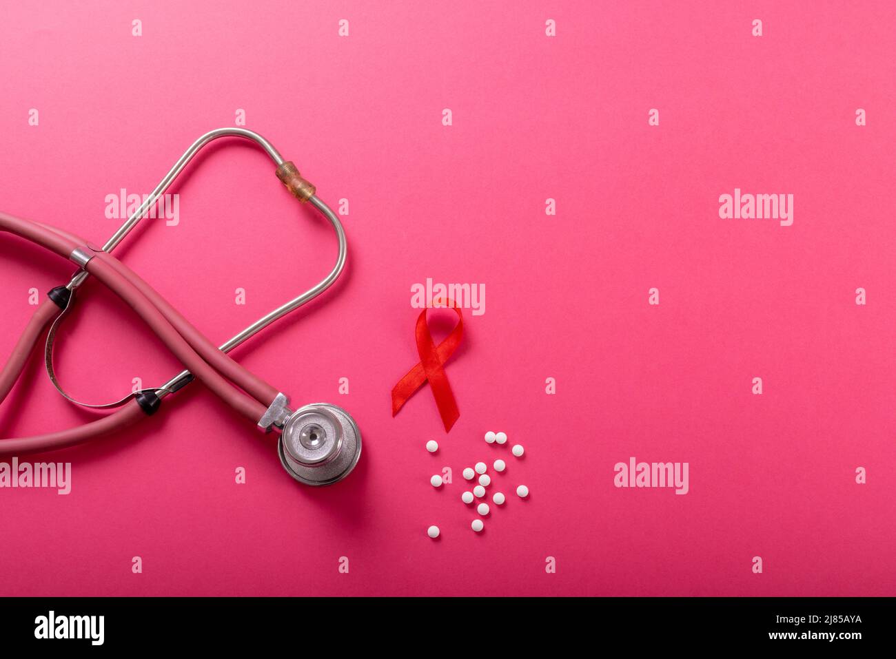 Prescription pill red ribbon hi-res stock photography and images - Alamy