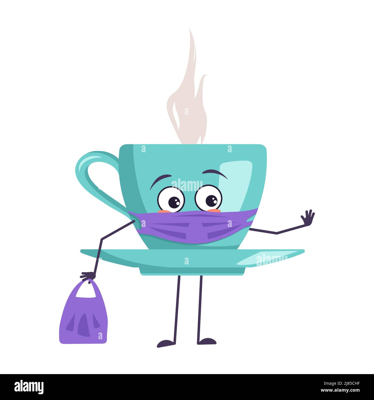 Tea bag character cartoon Stock Vector Images - Alamy