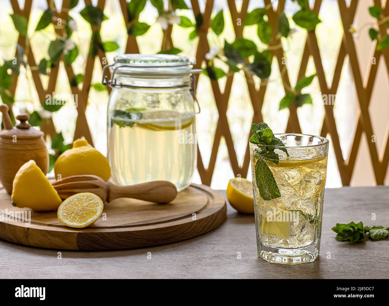 Homemade Fermentation, Probiotic Honey Lemonade Soda. Refreshing summer ...