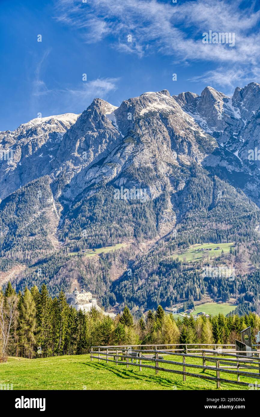 Austrian Alps near the Hohenwerfen Castle Stock Photo - Alamy