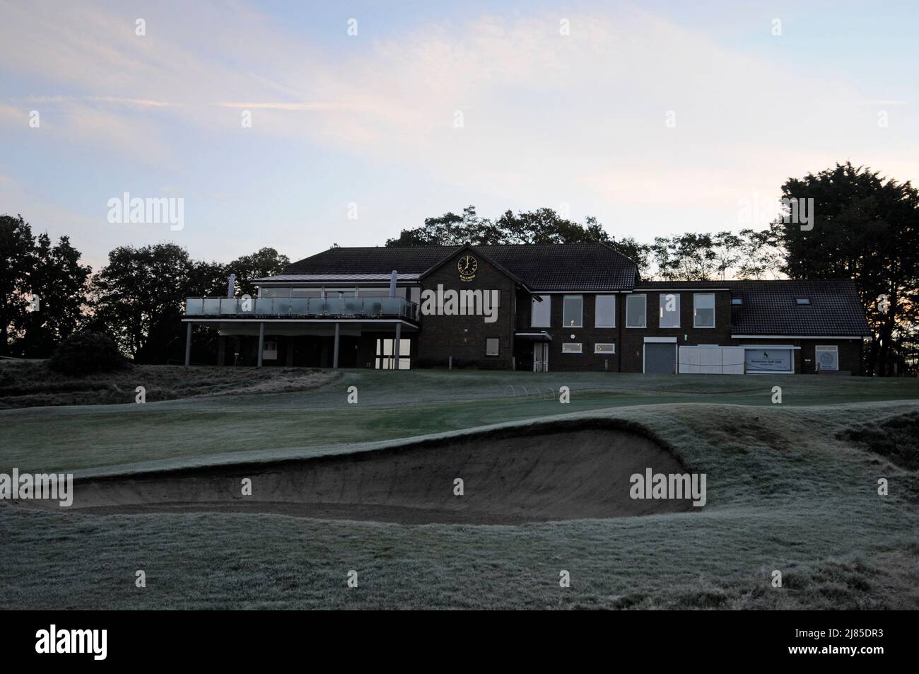 The Clubhouse on a Frosty Morning and 18th Green, Blackmoor Golf Club ...