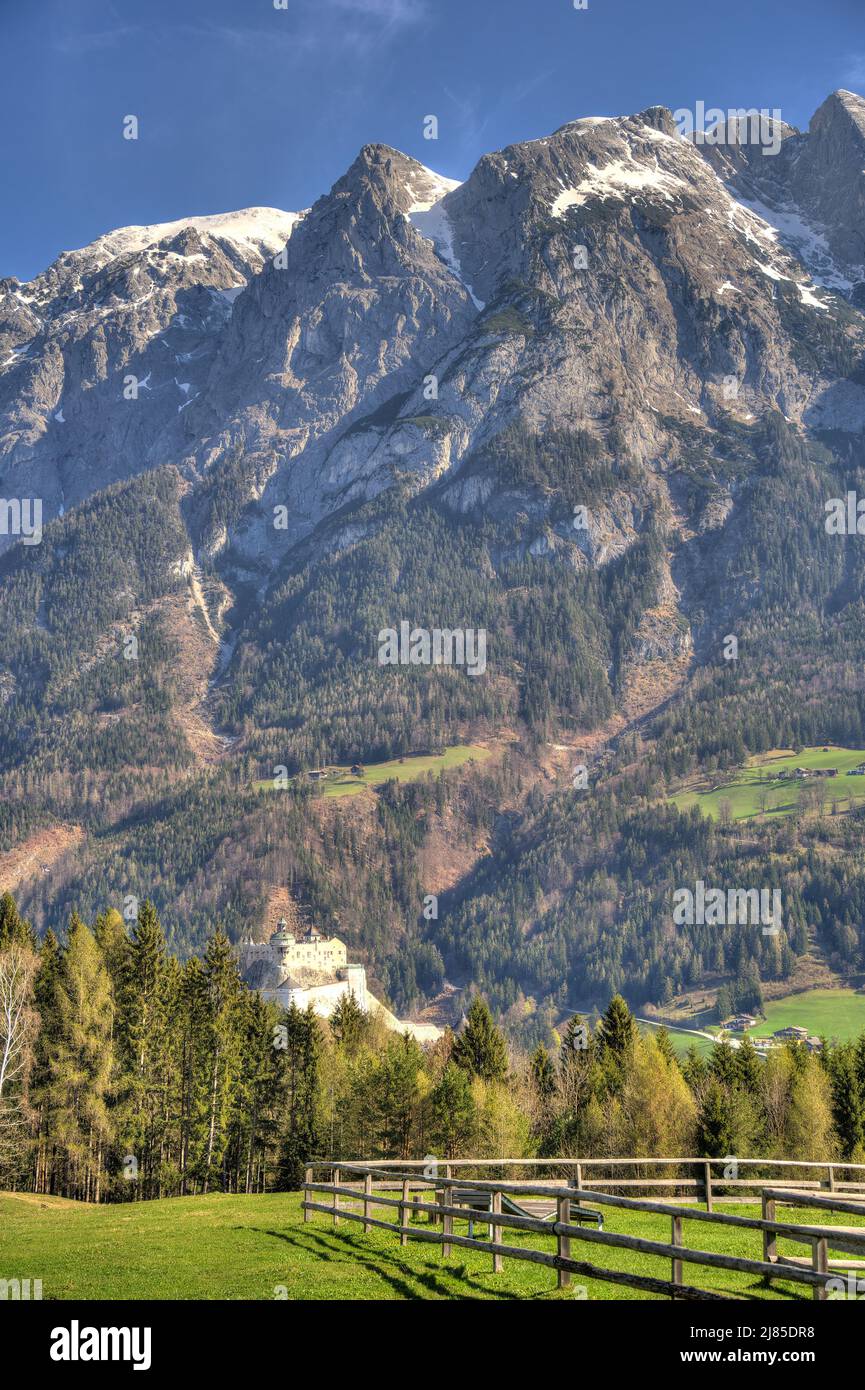 Austrian Alps near the Hohenwerfen Castle Stock Photo - Alamy