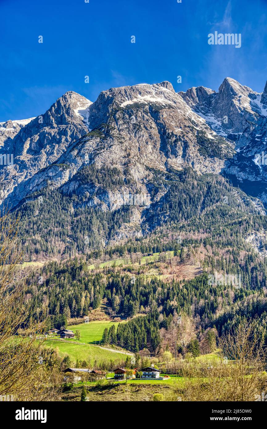 Austrian Alps near the Hohenwerfen Castle Stock Photo - Alamy