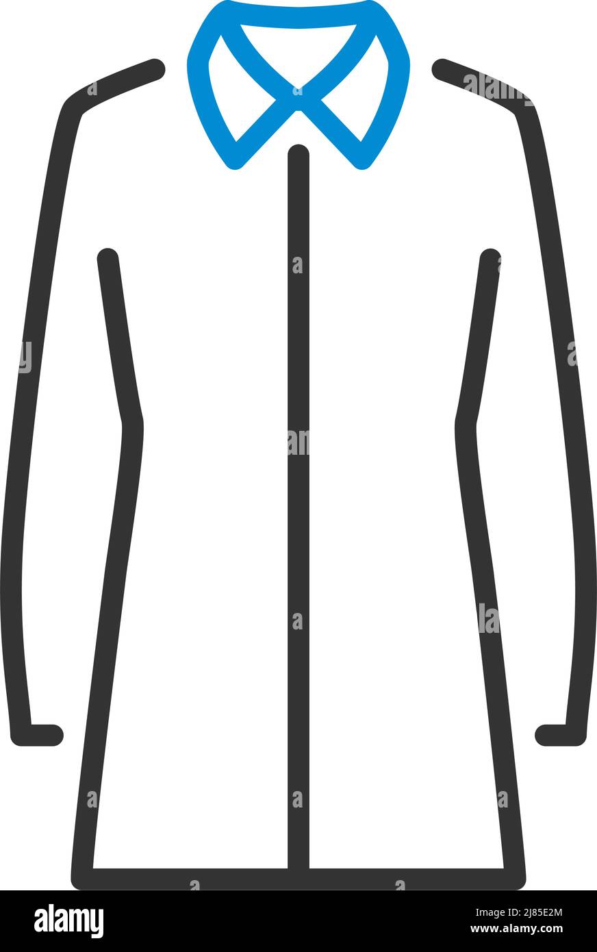 Business Blouse Icon. Editable Bold Outline With Color Fill Design ...