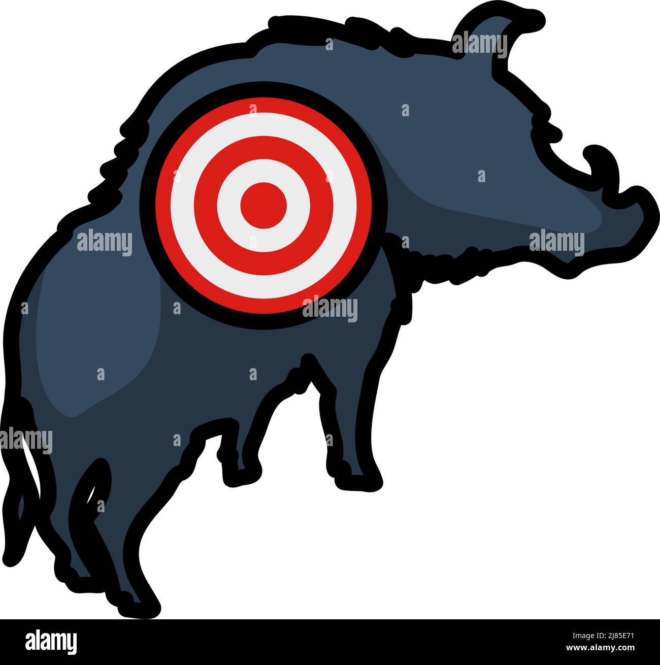 Target Wild Boar Outline