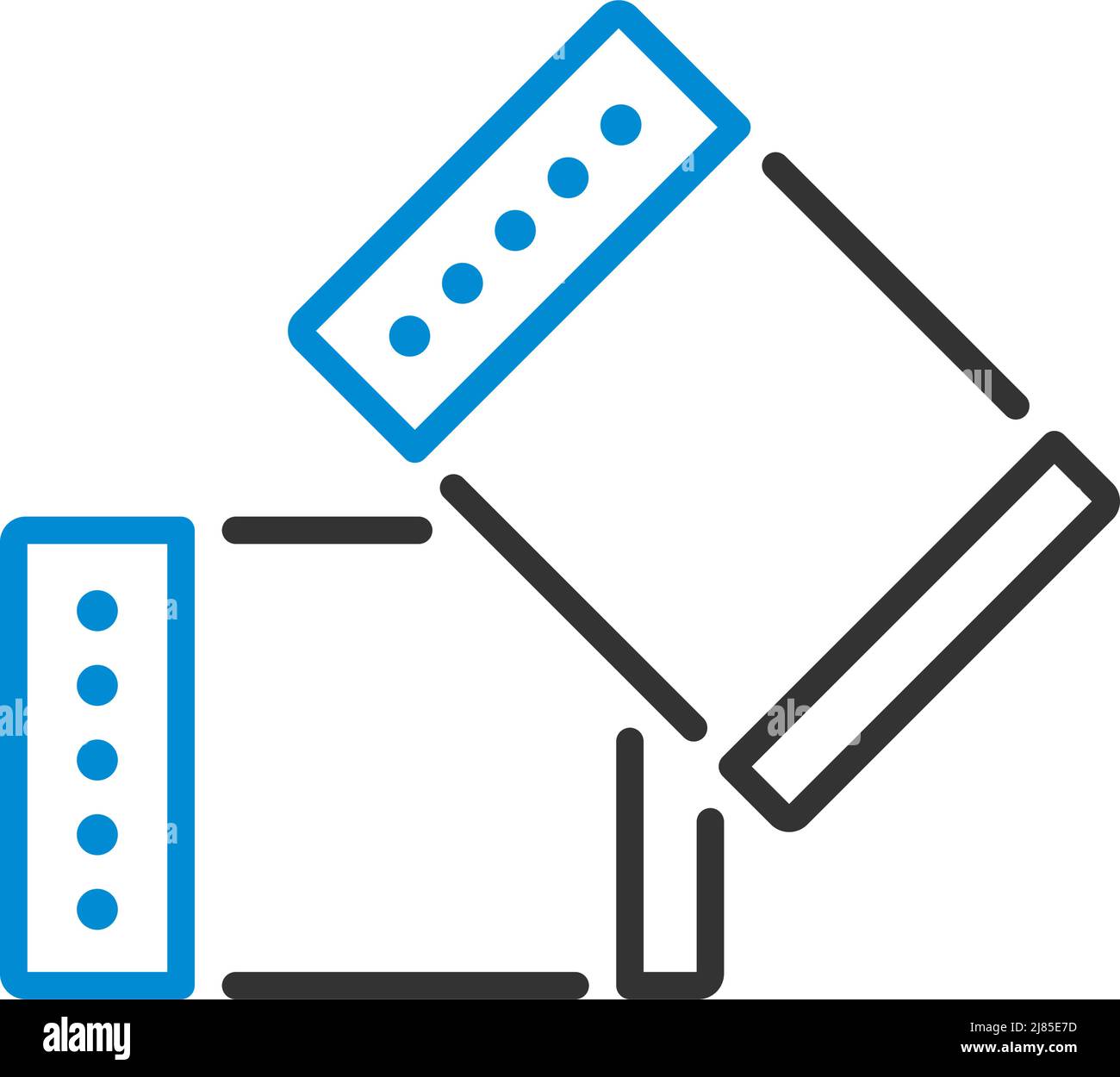 Business Cufflink Icon. Editable Bold Outline With Color Fill Design ...