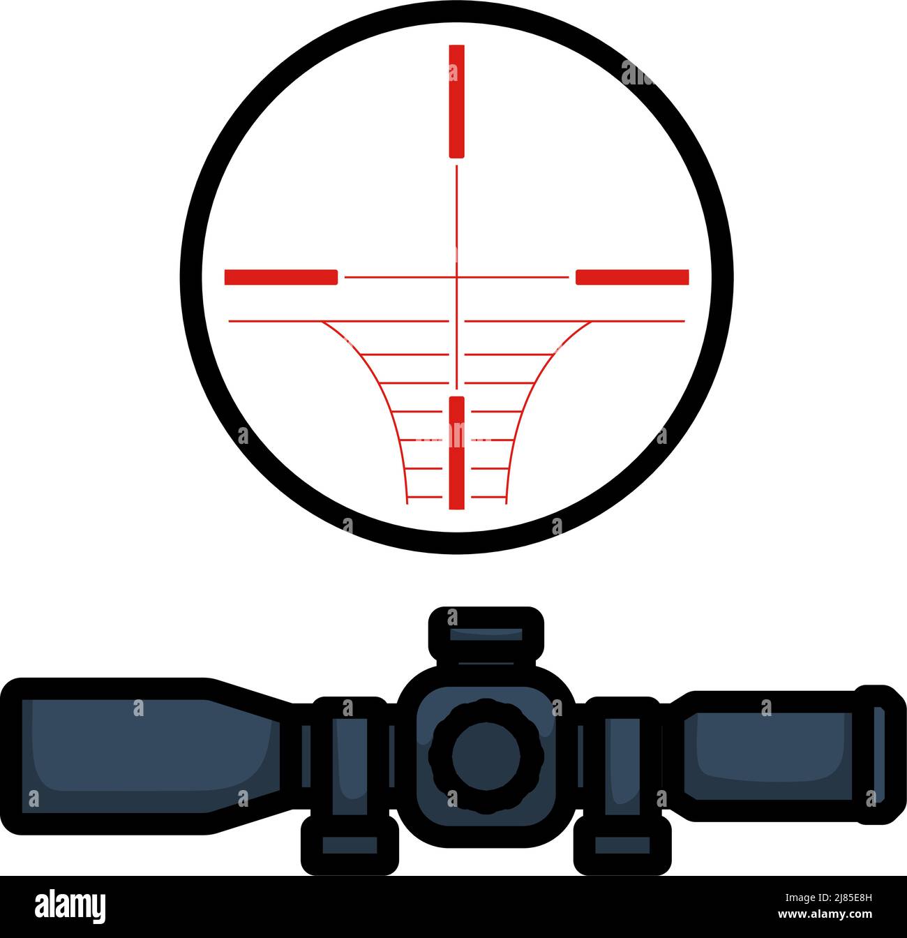 Icon Of Scope. Editable Bold Outline With Color Fill Design. Vector ...