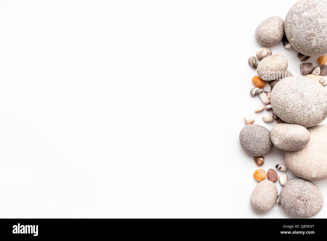 Set of different mineral stones. Natural rocks top view Stock Photo - Alamy