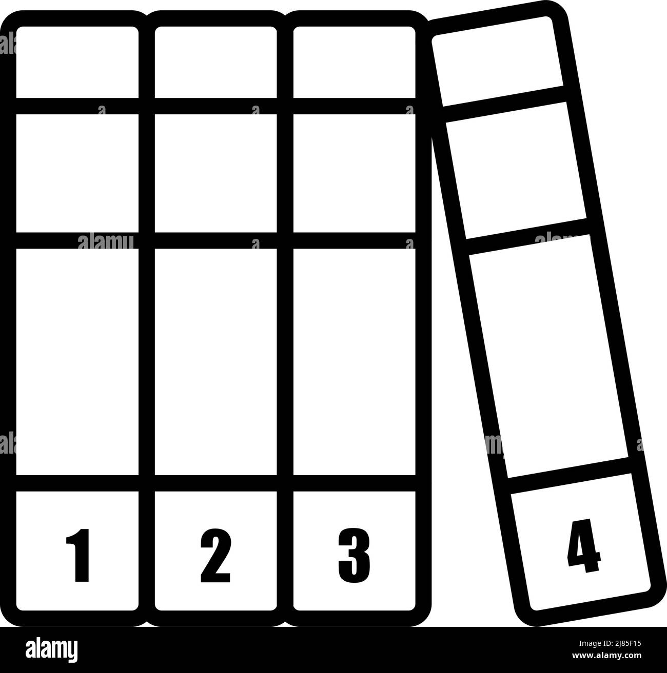 Books Volumes Icon. Bold outline design with editable stroke width. Vector Illustration Stock ...