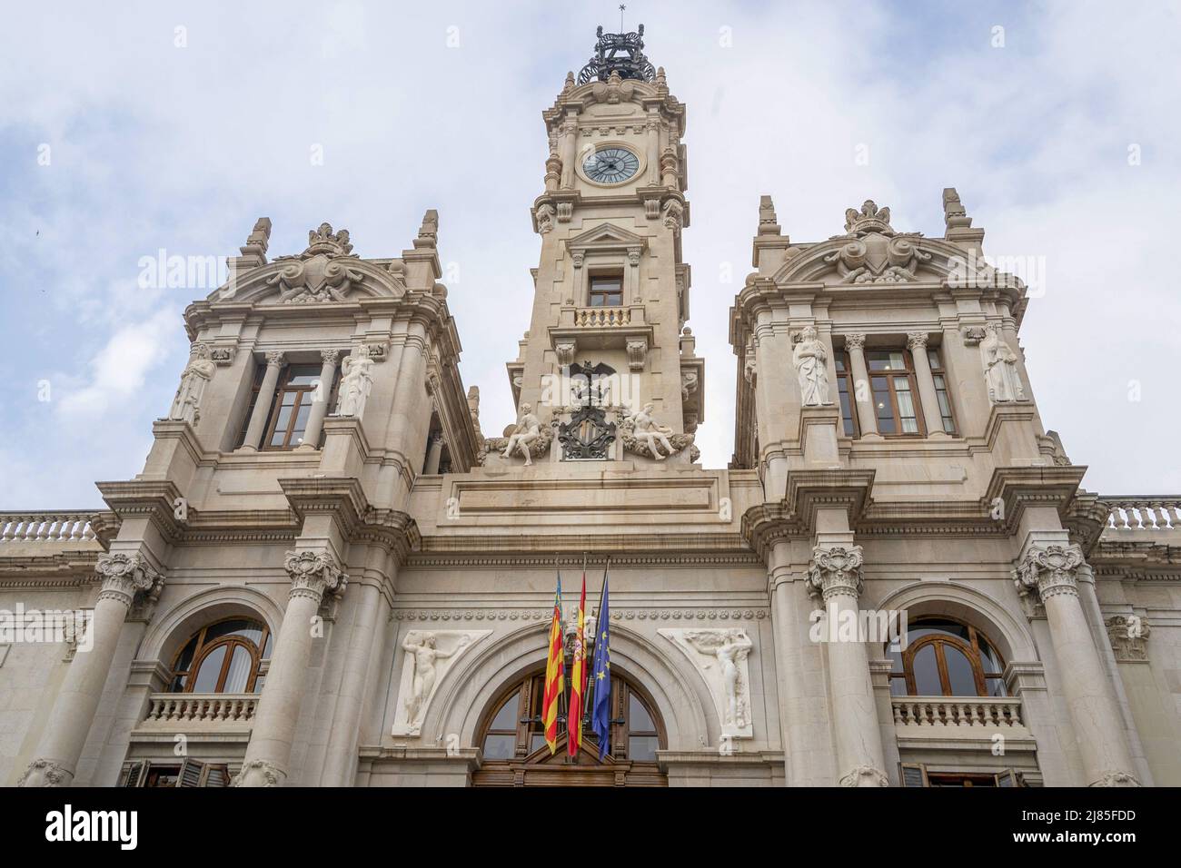 Valencia historic town hall famous building Stock Photo - Alamy