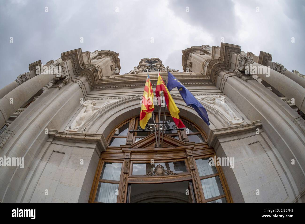 Valencia historic town hall famous building Stock Photo - Alamy