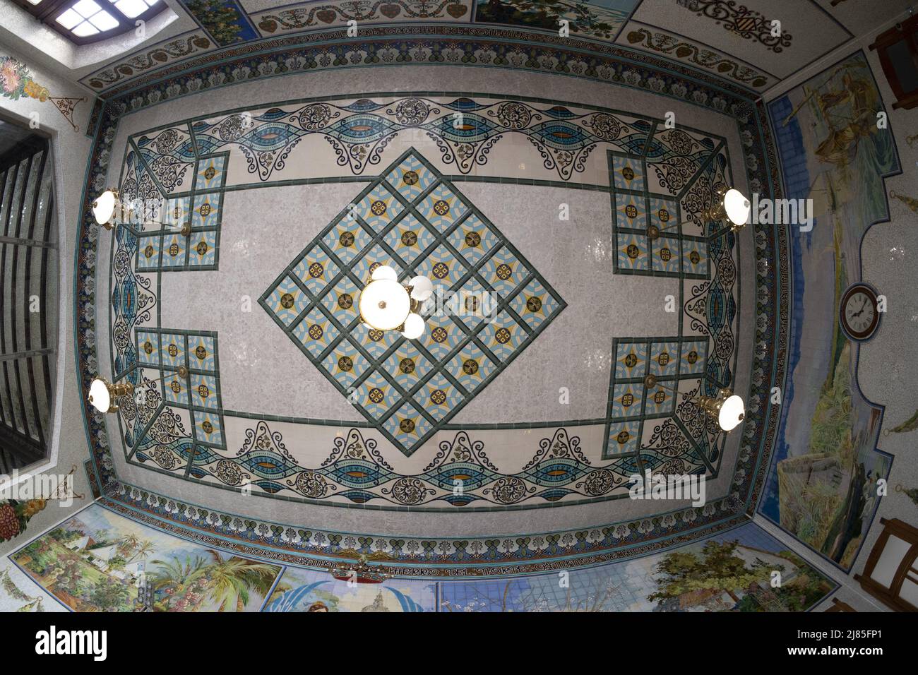 Valencia spain old station historic building Stock Photo - Alamy