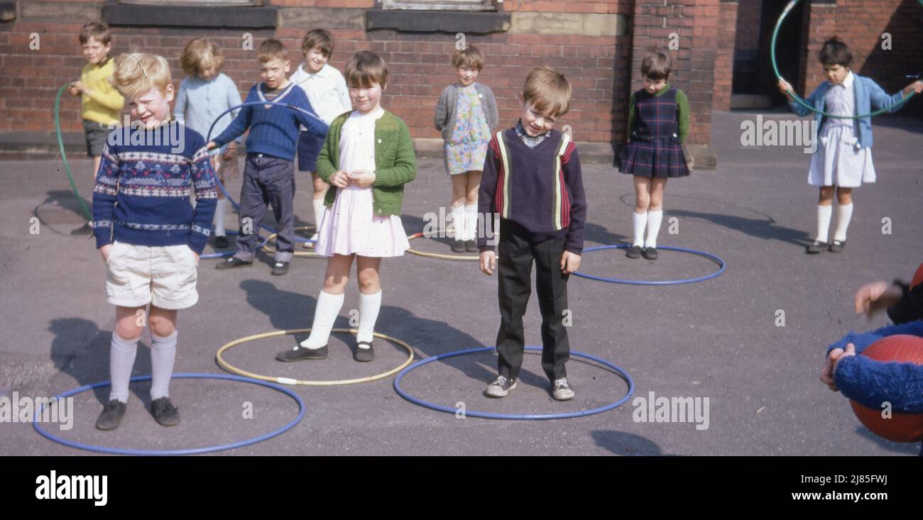 UK School Life in the 1960's Children enjoying activities in the ...