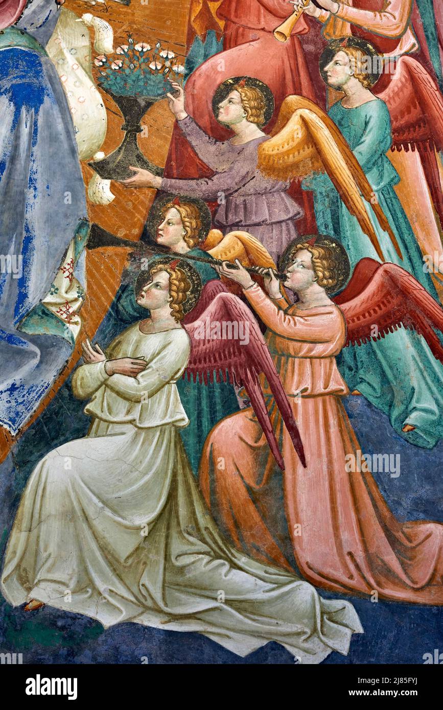 particolare da “Madonna col Bambino tra gli angeli “ - affresco - Simone Martini nel 1310 e ...