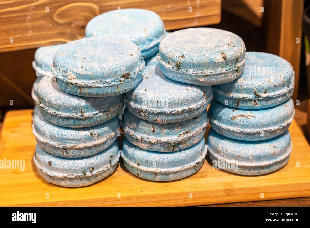 Colorful beautiful handmade aromatic soap on the shop window Stock ...