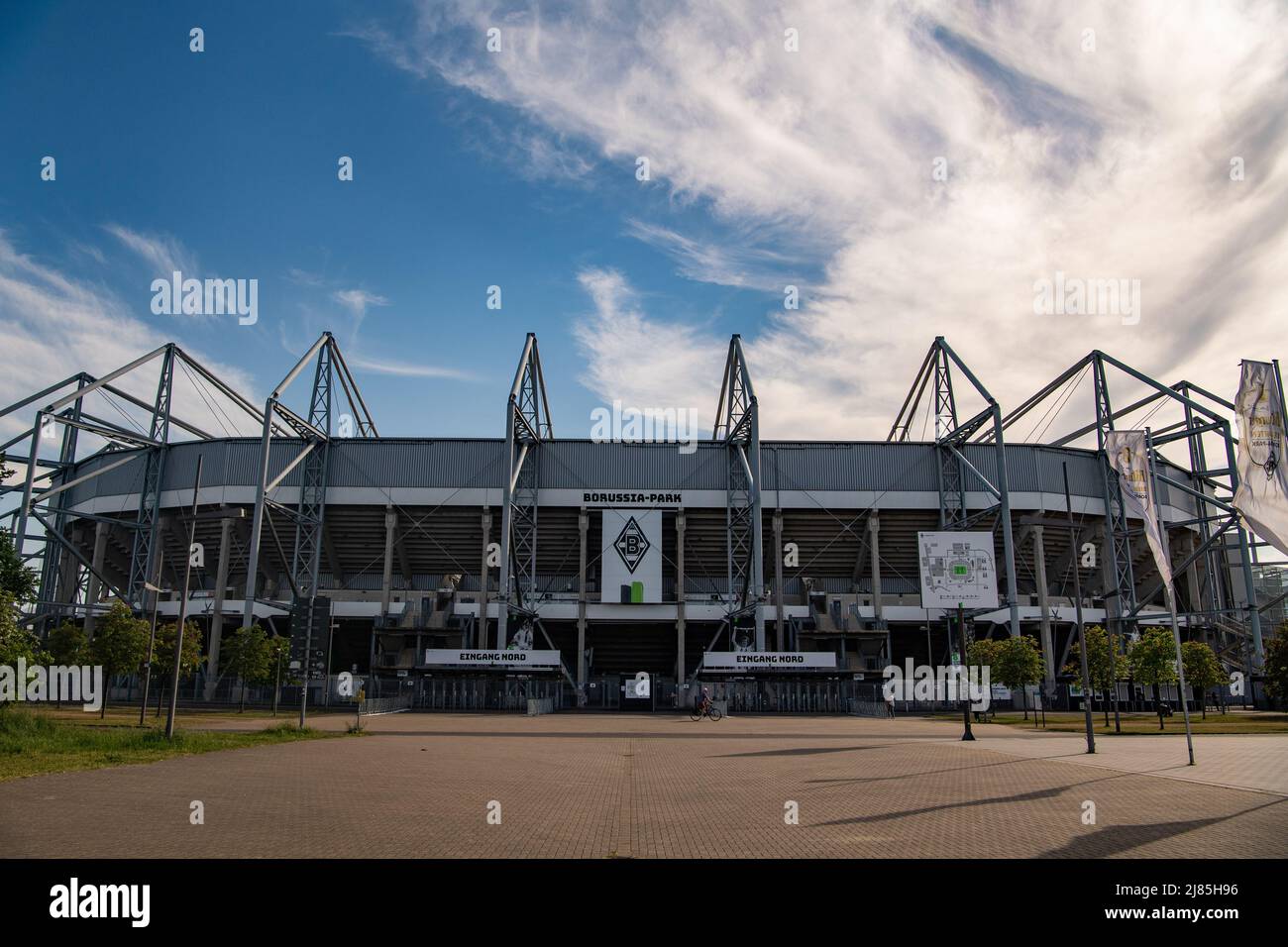 MONCHENGLADBACH, GERMANY - MAY 11 2022: Football arena Borussia-Park ...