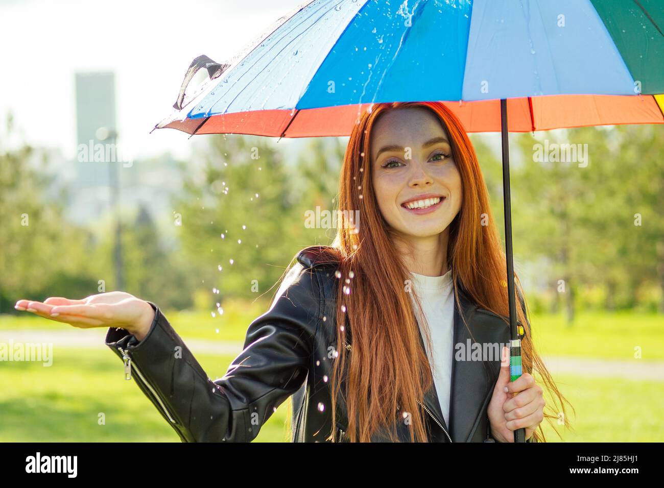 Beautiful Girl In The Rain