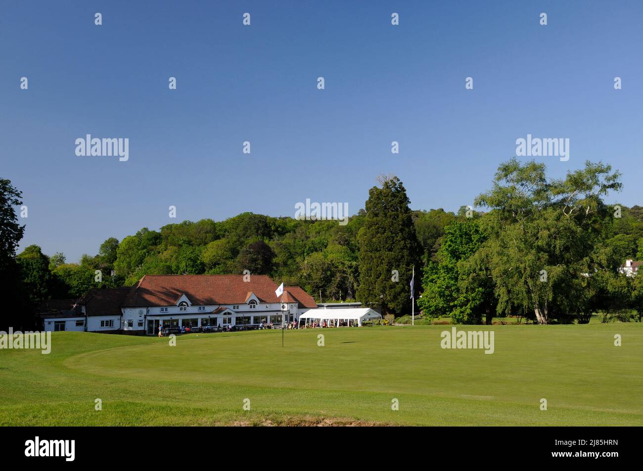 View of the 10th Green with The Clubhouse in background, Croham Hurst ...