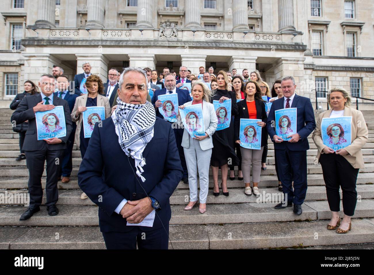 Sinn Fein's spokesperson on Middle Eastern Affairs Pat Sheehan stands ...