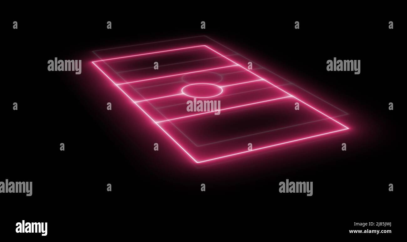 Image of neon pink sports field and blue lightnings Stock Photo - Alamy