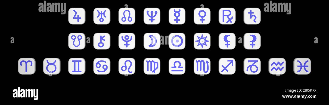 Zodiac symbols keyboard 60 photos - Astrologytoyou.com