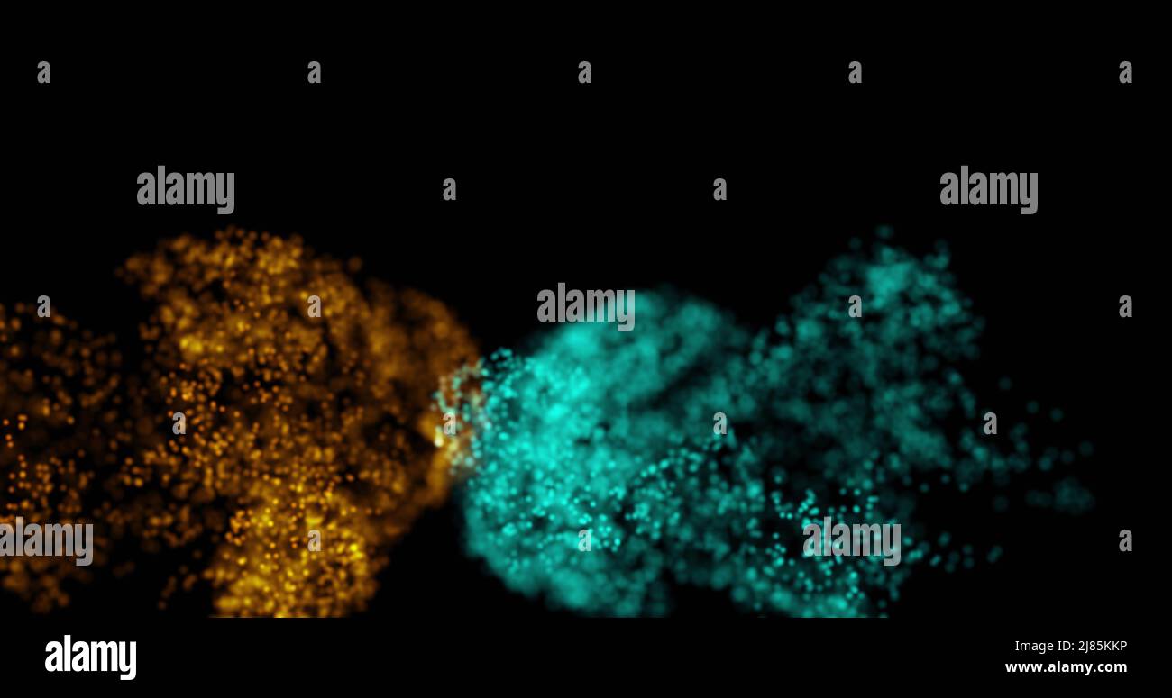 Image of neon orange boxing ring and glowing particles Stock Photo - Alamy