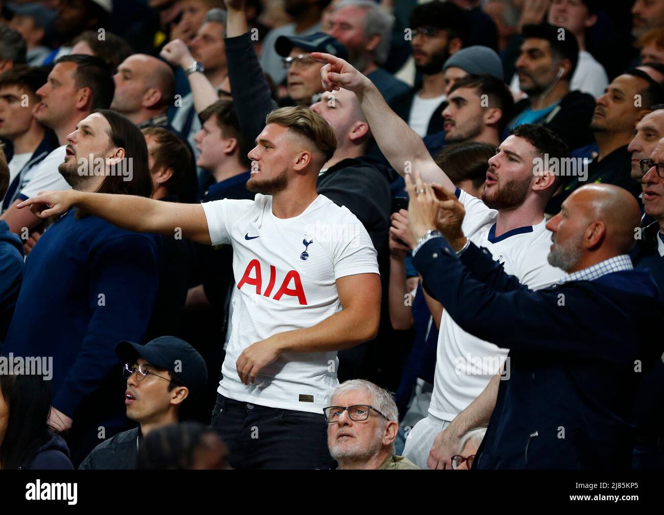 LONDON, England - MAY 12: Tottenham Hotspur Fans during Premier League ...