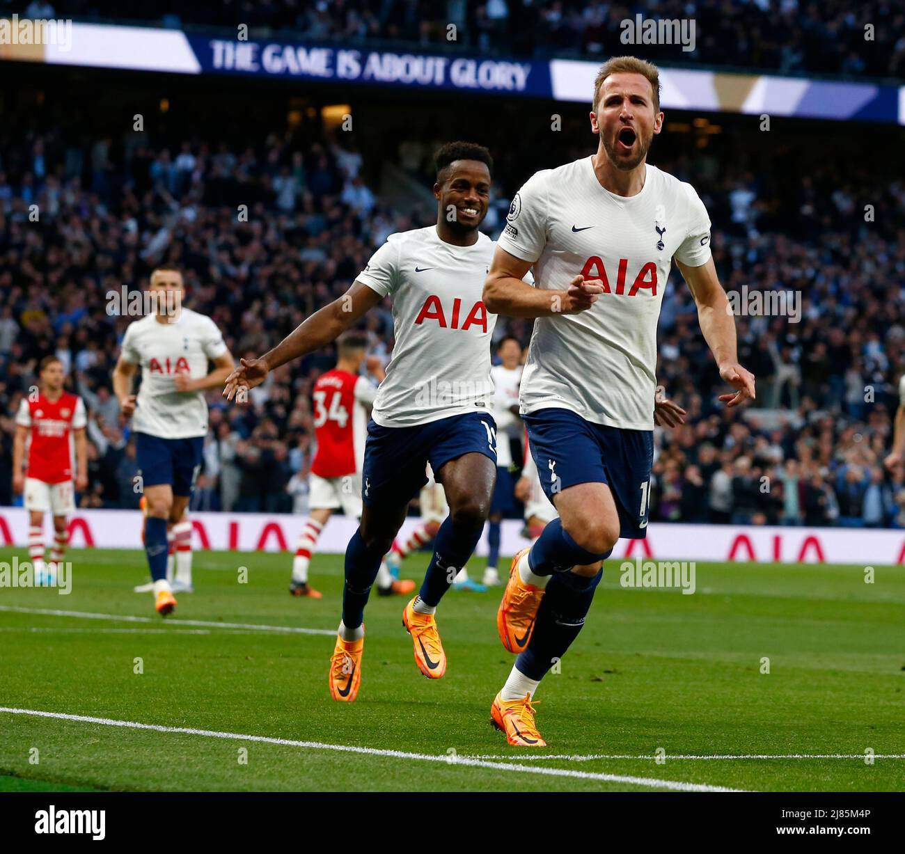 LONDON, England - MAY 12: Tottenham Hotspur's Harry Kane celebrates his ...