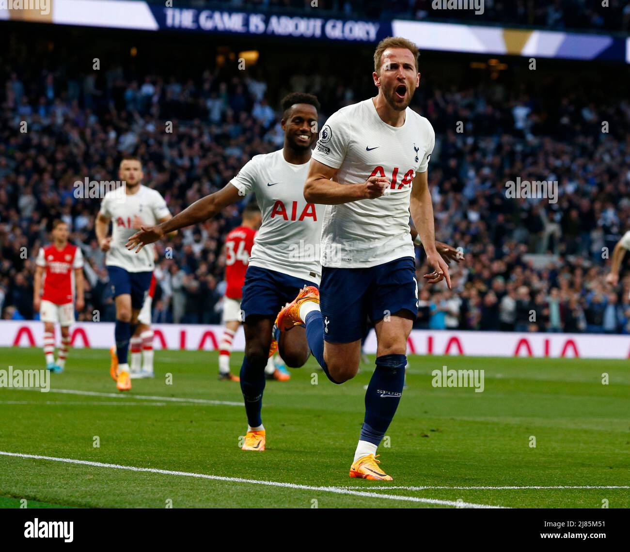 LONDON, England - MAY 12: Tottenham Hotspur's Harry Kane celebrates his ...