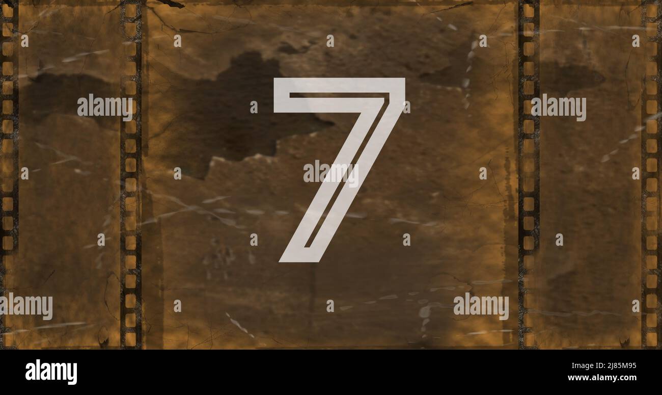 Vintage film countdown image 4k Stock Photo - Alamy