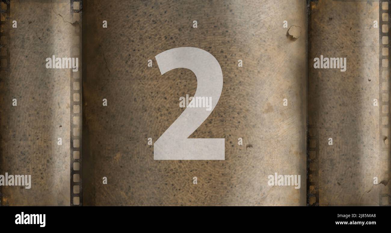 Vintage film countdown image 4k Stock Photo - Alamy