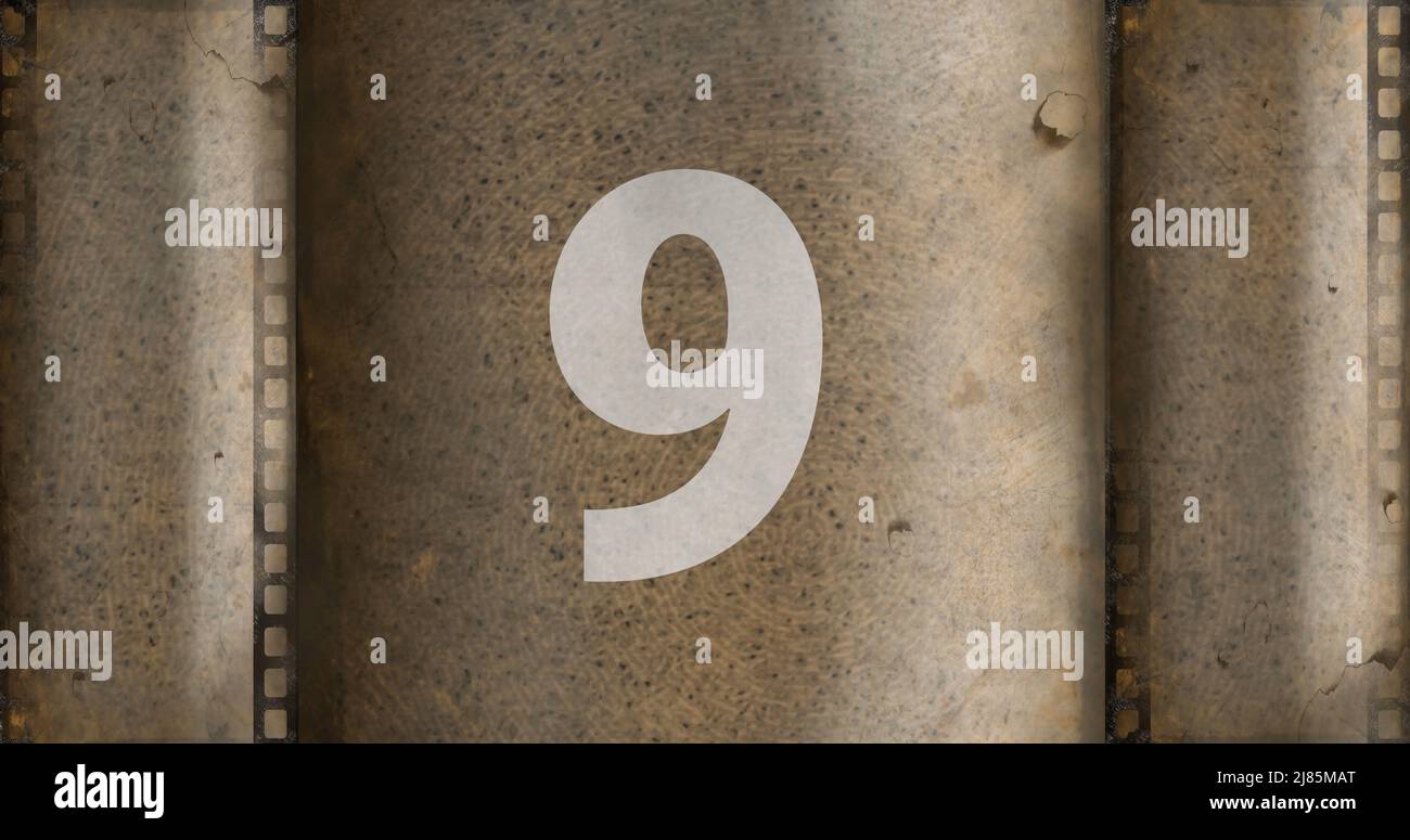Vintage film countdown image 4k Stock Photo - Alamy