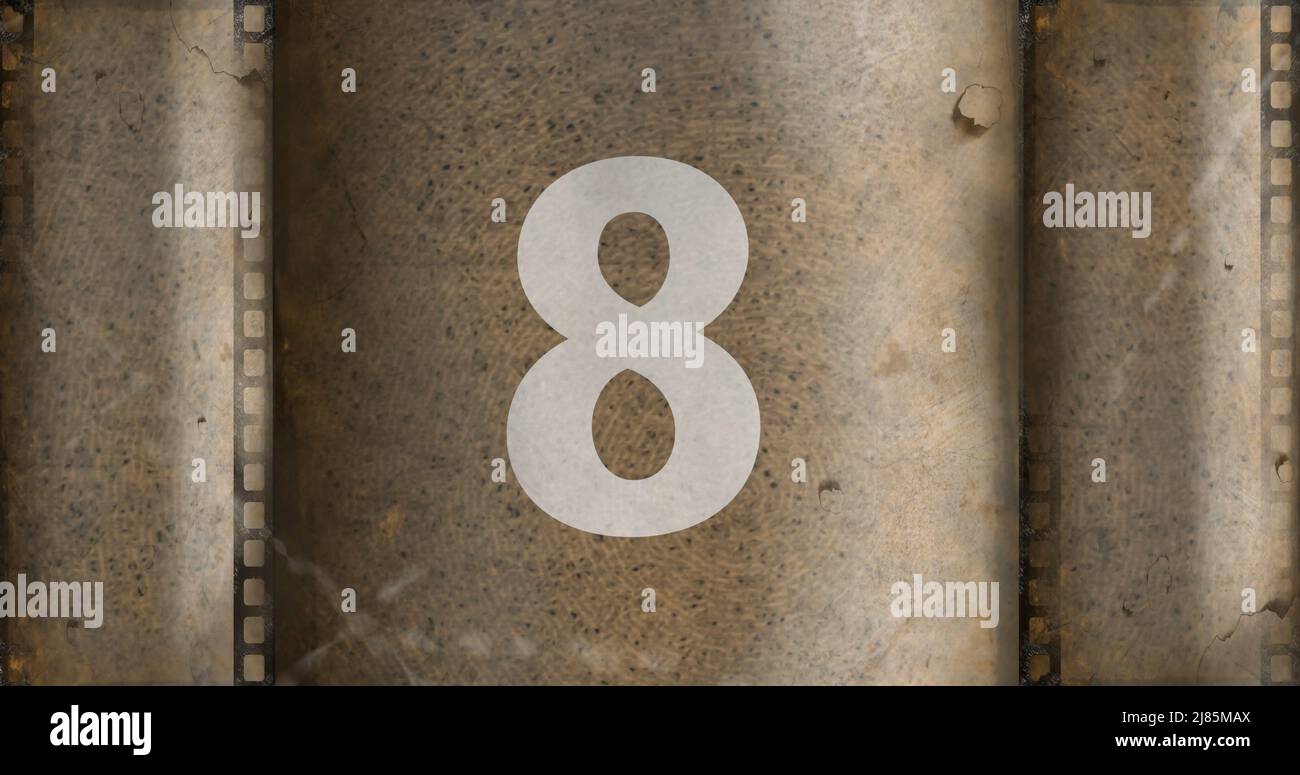 Vintage film countdown image 4k Stock Photo - Alamy