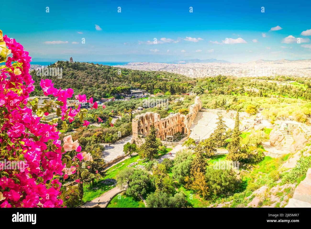 Herodes Atticus amphitheater of Acropolis, Athens Stock Photo - Alamy