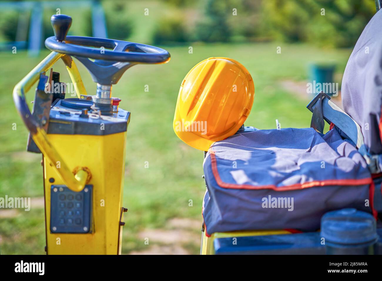 Picture of a road roller machine on the different surfaces Stock Photo ...