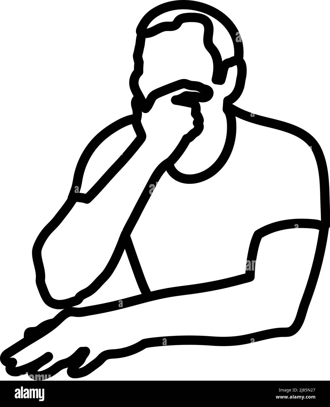 Thinking Man Drawing