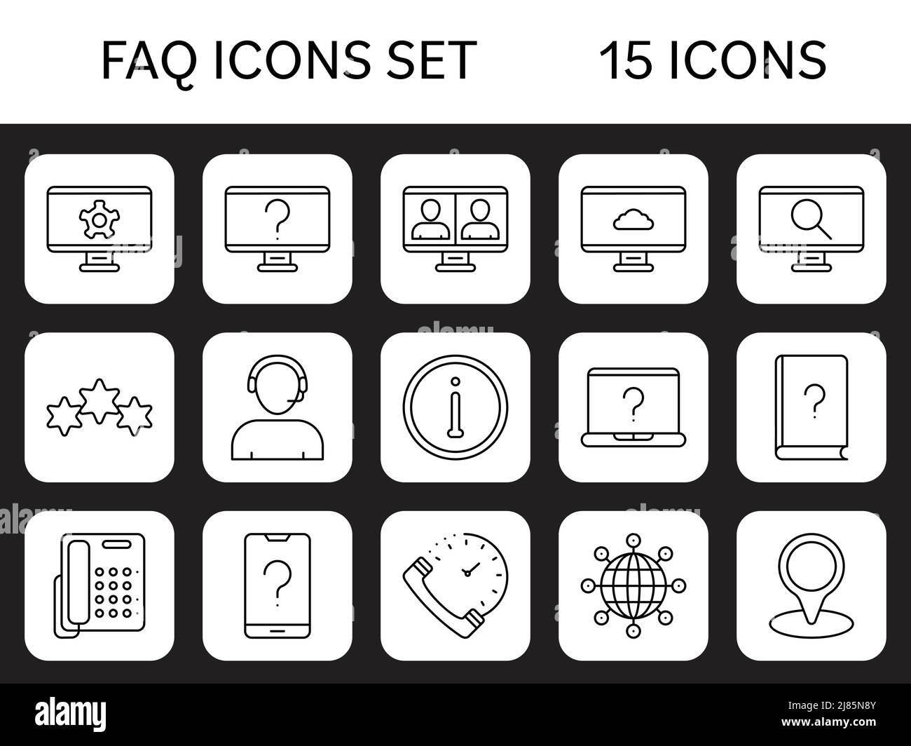 White square clock Stock Vector Images - Alamy