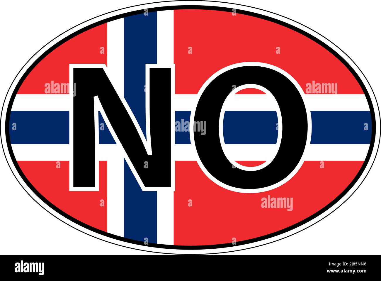 Norway NO flag label sticker on car, international license plate Stock ...